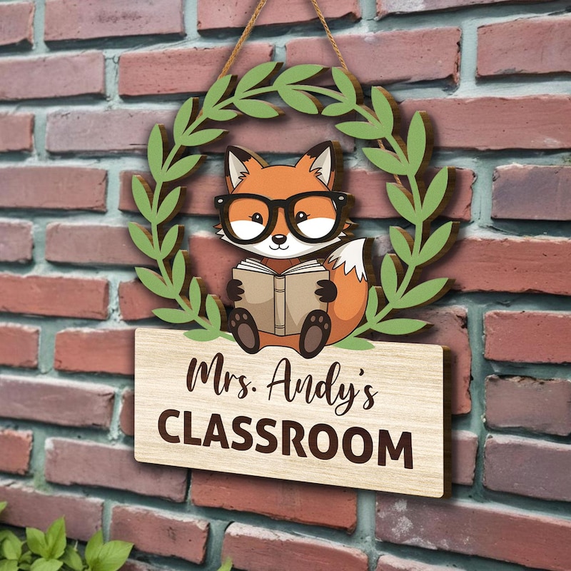 Door Plate Fox - Etsy