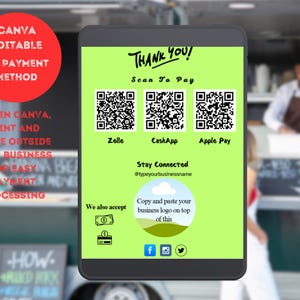 Personalized Scan-to-pay QR Code | Custom Payment Sign for Businesses ...