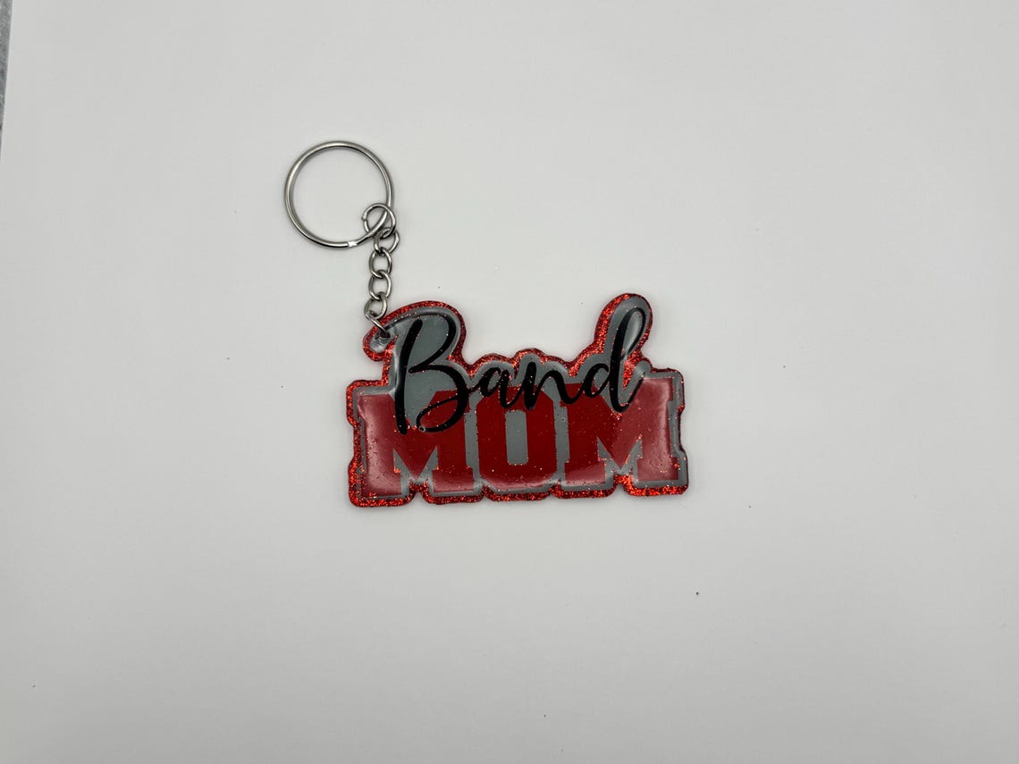 Band Mom KEYCHAIN, Bag Tag - School Colors - Backpack - Etsy