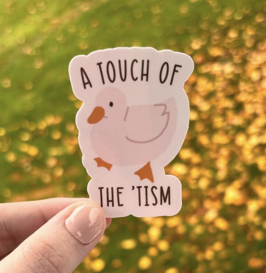 Touch of the 'tism Duck Sticker - Etsy
