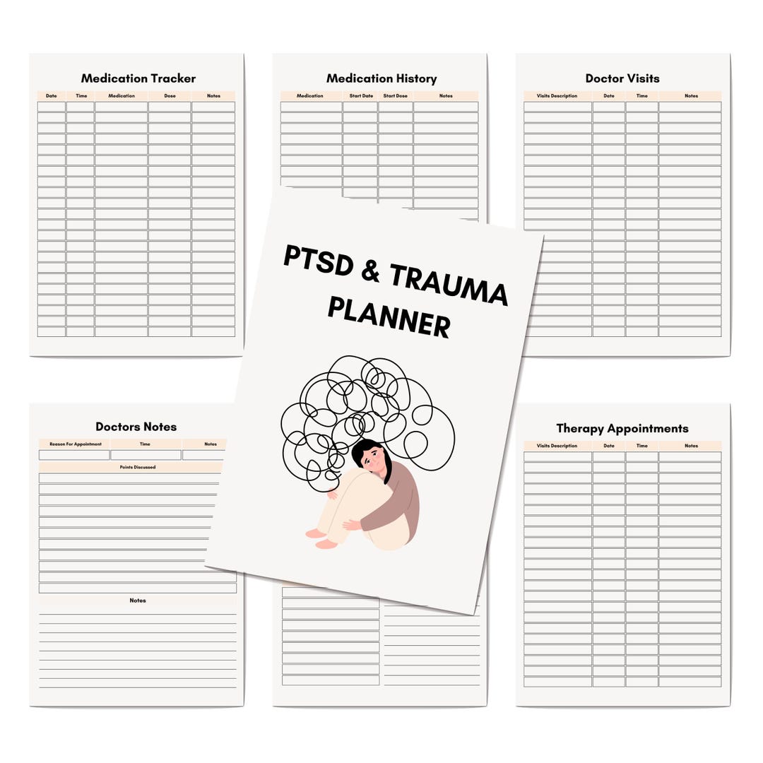 Printable PTSD Planner, Mental Health Planner, PTSD Journal, Trauma ...