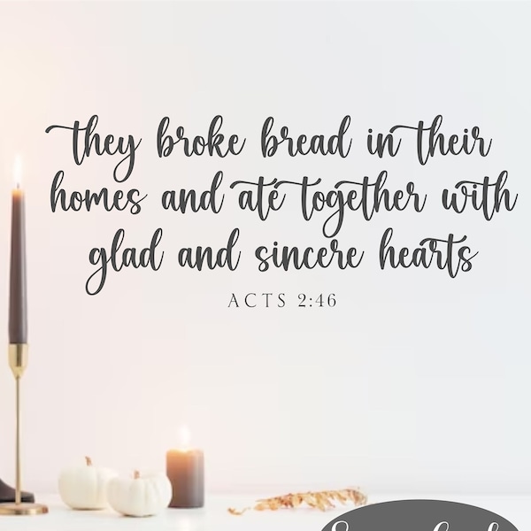 Broke Bread Bible Verse - Etsy