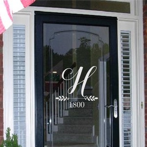 Front Door Decal #4 -personalized Storm Door Decal-family Monogram ...