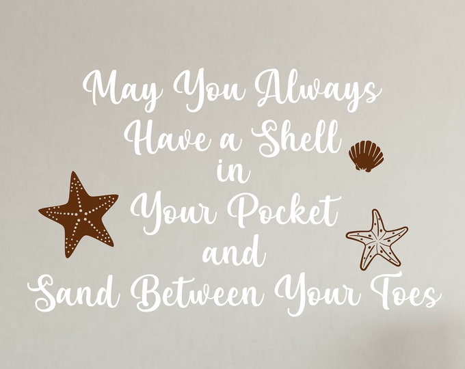 May You Always Have A Shell in Your Pocket Vinyl Wall Decal - Etsy