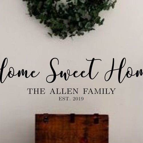 Personalized Family Name Wall Decal Custom Family Name Vinyl - Etsy