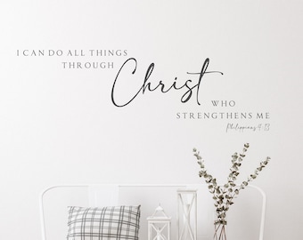 I Can Do All Things Through Christ Who Strengthens Me - Etsy