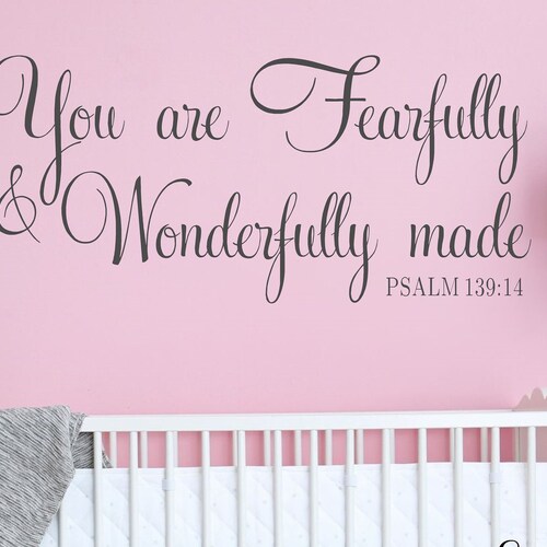 Fearfully and Wonderfully Made Decal Vinyl Wall Decal Psalm - Etsy