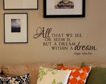 Poem wall decal | Etsy