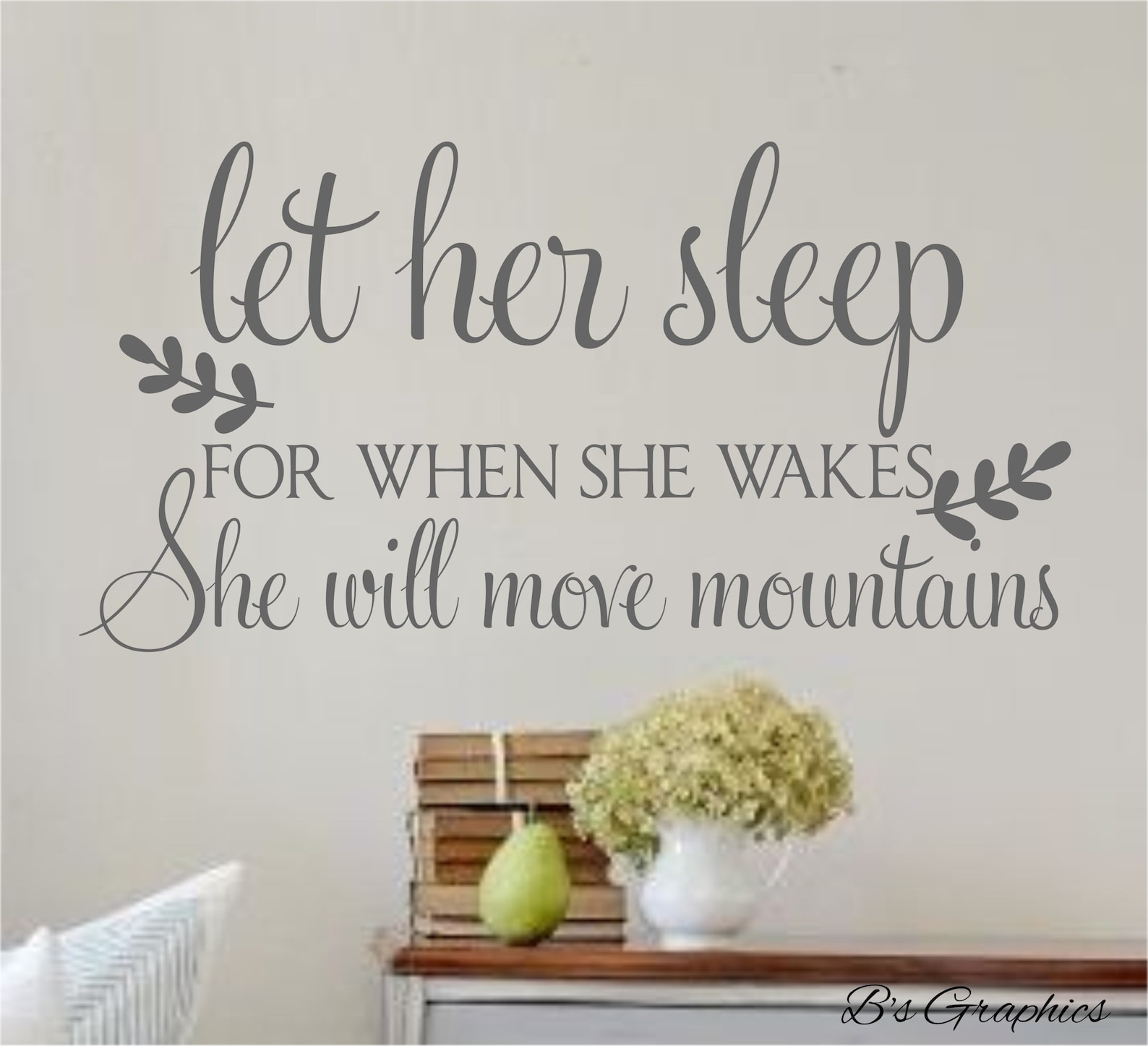Let Her Sleep for When She Wakes Vinyl Wall Decal Quote - Etsy