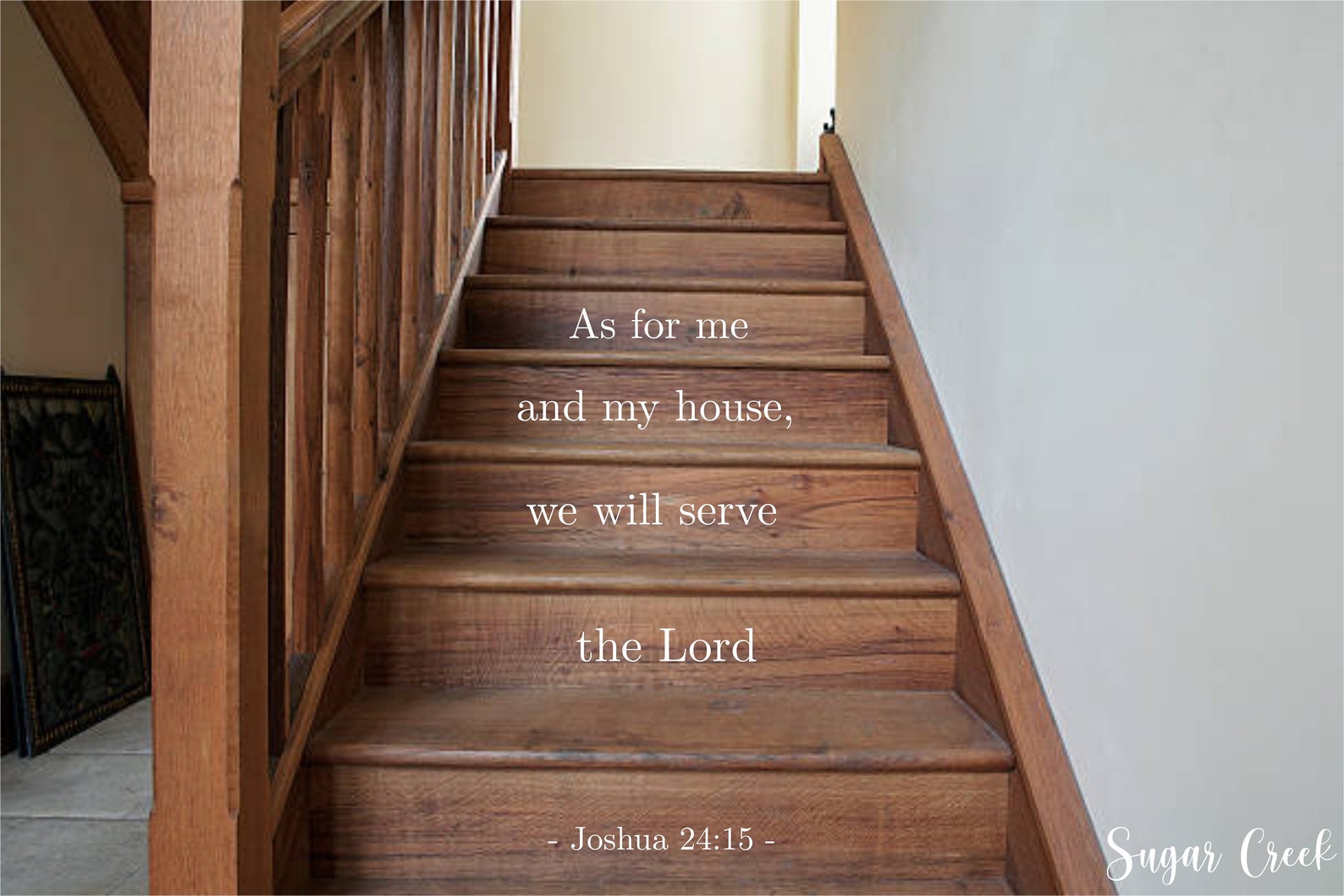 Joshua 24:15 As for me and my house-Stair Riser Decal | Etsy
