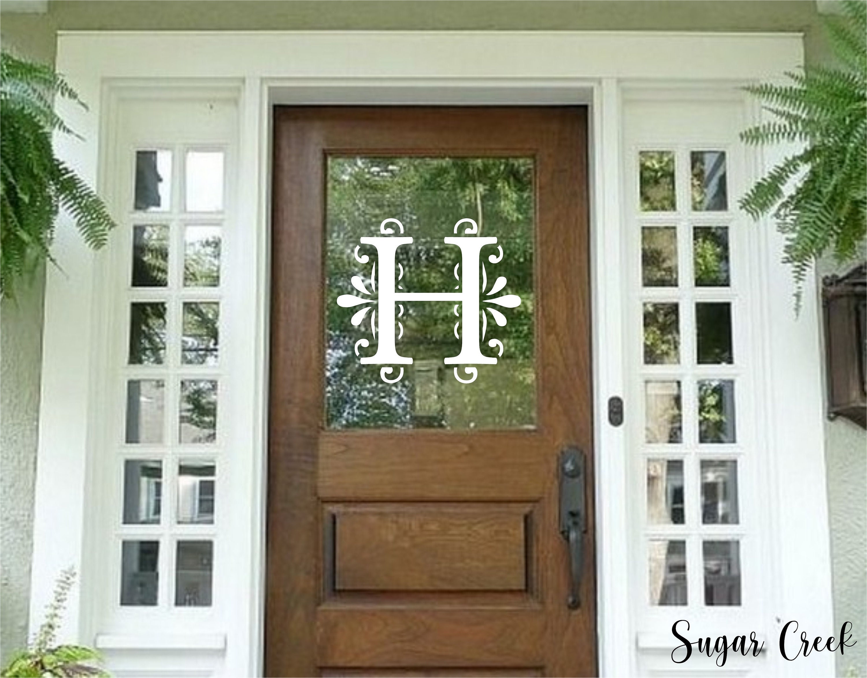 Front Door Decorative Monogram With House Number vinyl | Etsy