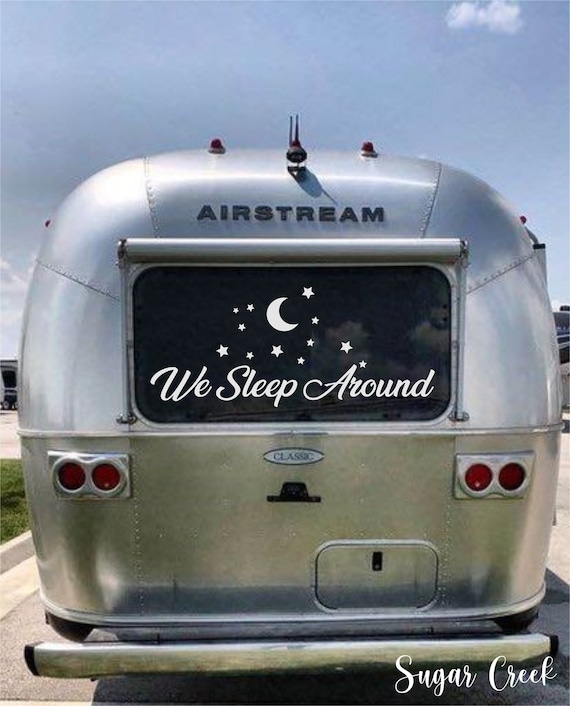 Rv-camper Decal We Sleep Around Funny Quotes Camping Humor - Etsy
