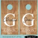 Cornhole Decals-monogram With Names- Wedding Cornhole- Anniversary ...