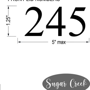Mailbox Vinyl Decal-custom Name and Address-set of Two-modern Address ...