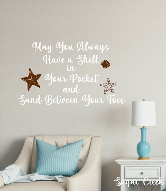 May You Always Have A Shell in Your Pocket Vinyl Wall Decal - Etsy