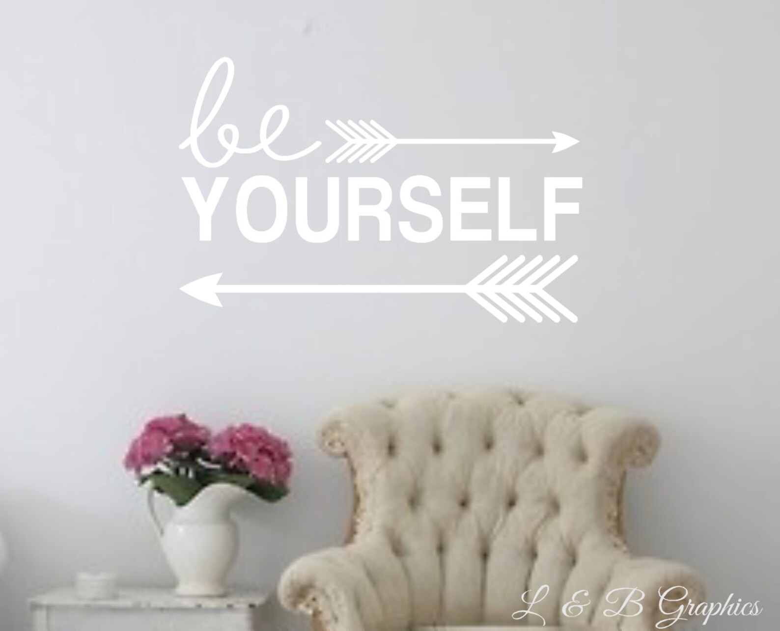 Vinyl Wall Decal Be Yourself-arrow-inspirational Wall Quotes - Etsy
