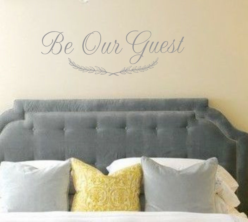 Be Our Guest Vinyl Wall Decal Lettering Bedroom Decor | Etsy