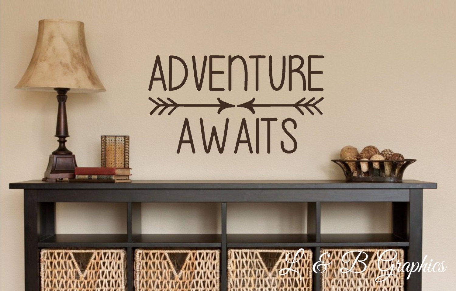 Adventure Awaits-vinyl Wall Decal-vinyl Wall Quotes- Home Decor- Entry ...