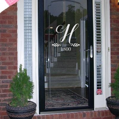 Personalized Monogram Glass Door Decal Front Door Decal Family - Etsy