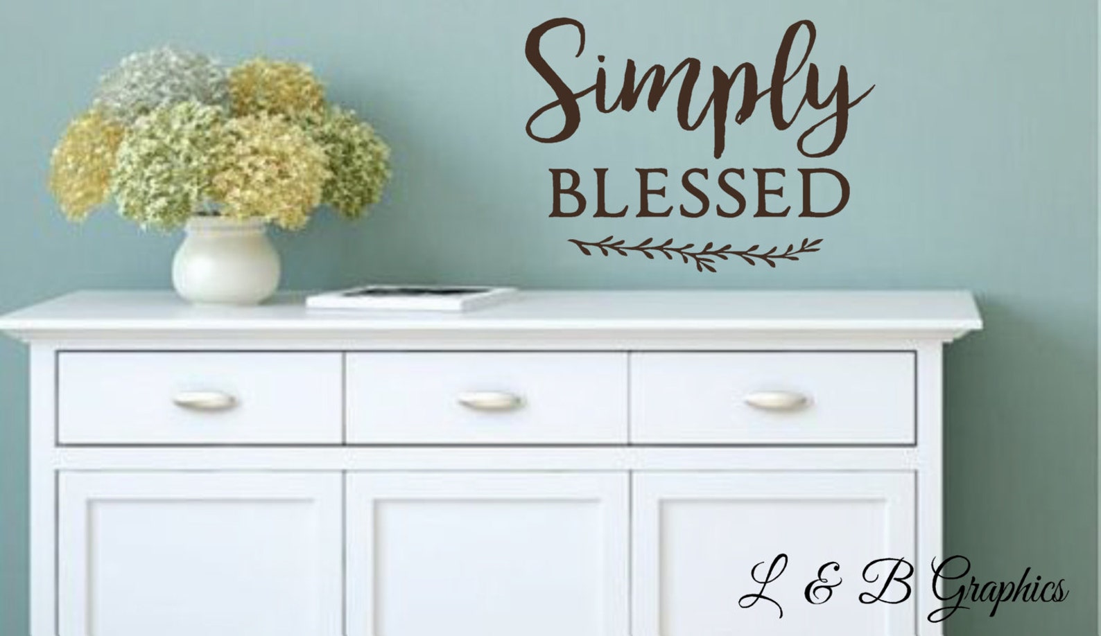 Vinyl Wall Decal Simply Blessed Wall Quotes Home Decor - Etsy