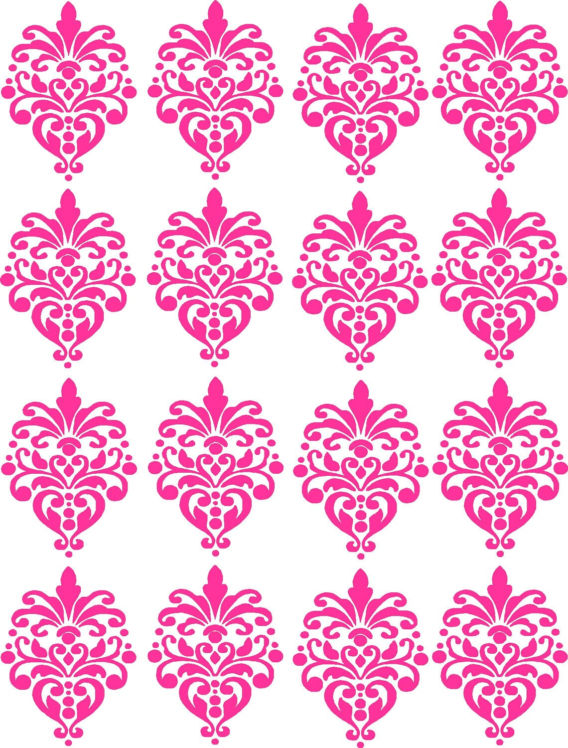 Damask Flourish Pack Vinyl Wall Decal Graphics Art - Etsy