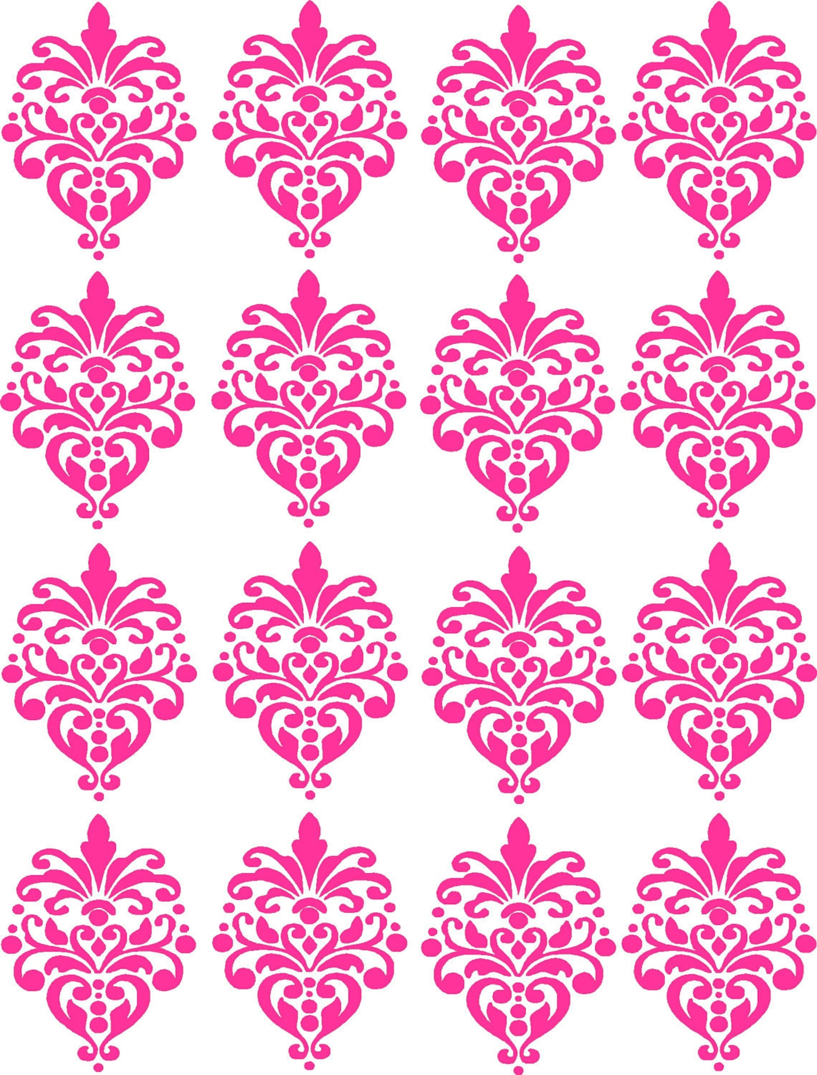 Damask Flourish Pack Vinyl Wall Decal Graphics Art - Etsy