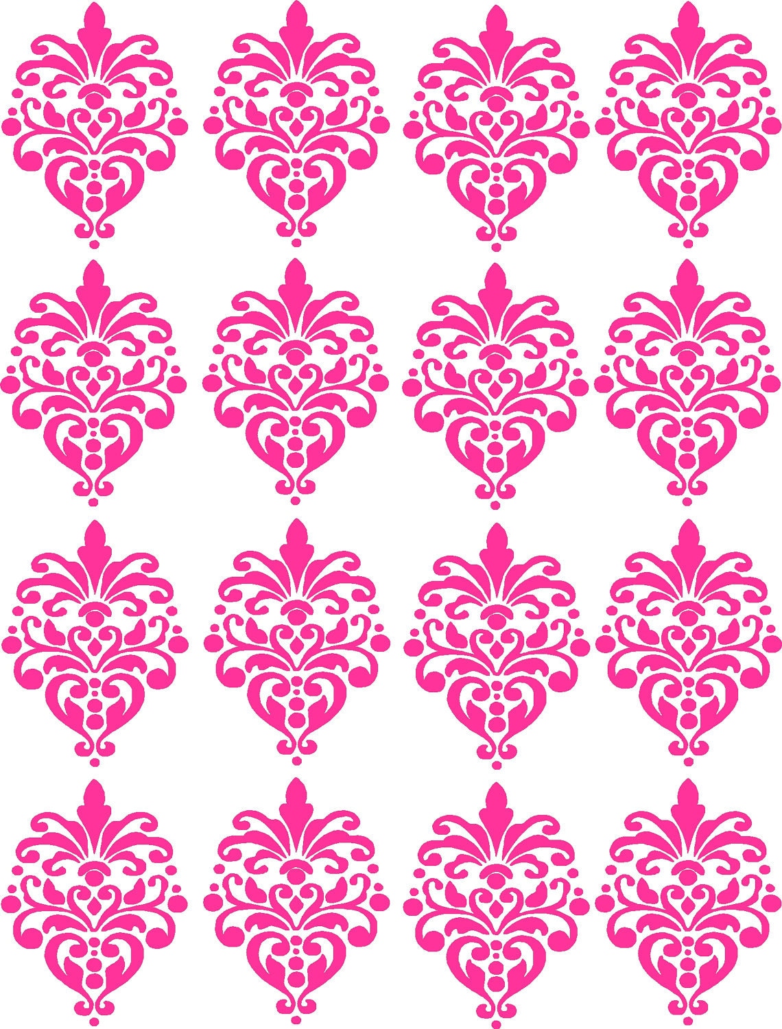 Damask Flourish Pack Vinyl Wall Decal Graphics Art - Etsy