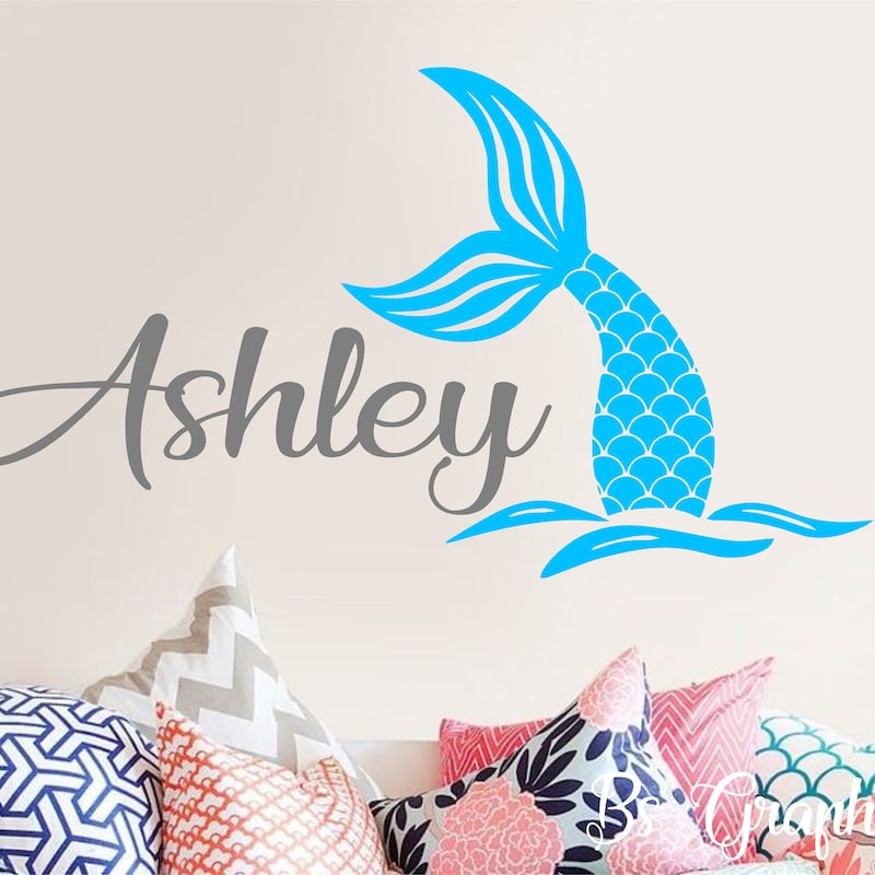 Mermaid Name Decal - Etsy