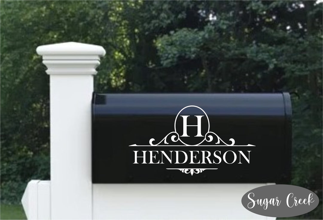Mailbox Vinyl Decal-custom Name or Address #3-set of Two-vinyl ...
