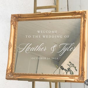 Wedding Welcome With Names and Date Vinyl Decal-wedding Sign ...