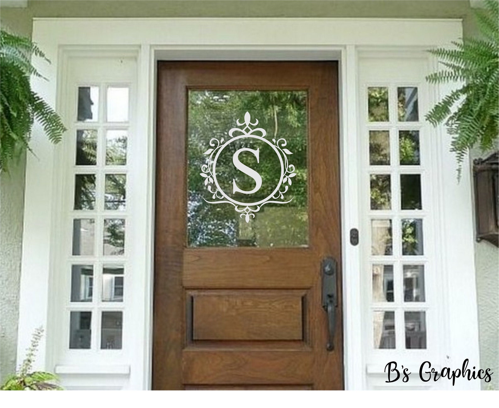 Front Door Decal #3 -personalized Storm Door Decal-family Monogram ...