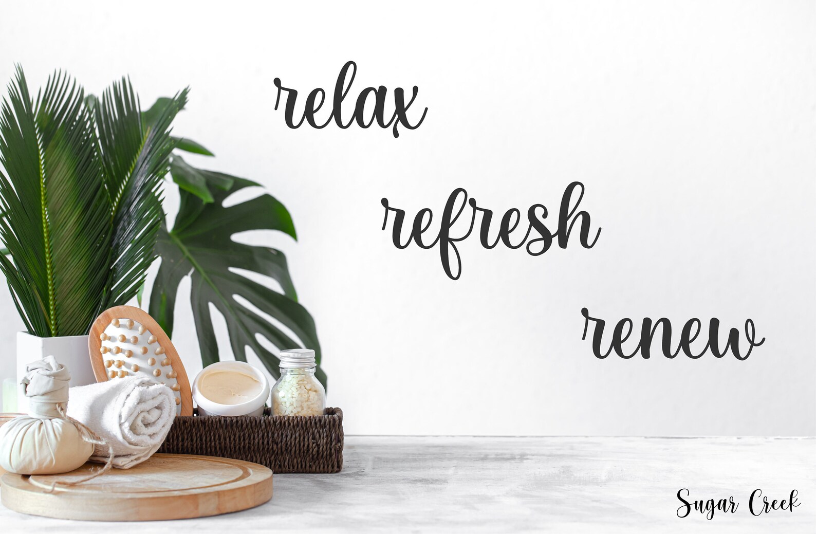 Relax Refresh Renew 2 Vinyl Wall Decal Bathroom Bedroom - Etsy