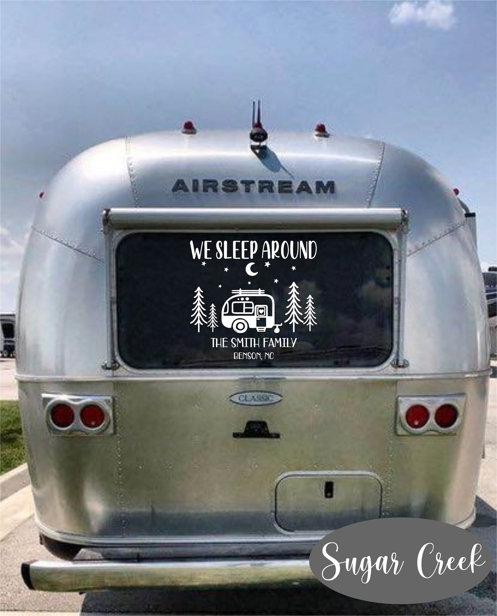 Camper Decal- We Sleep Around With Last Name and City-state - RV Decor ...