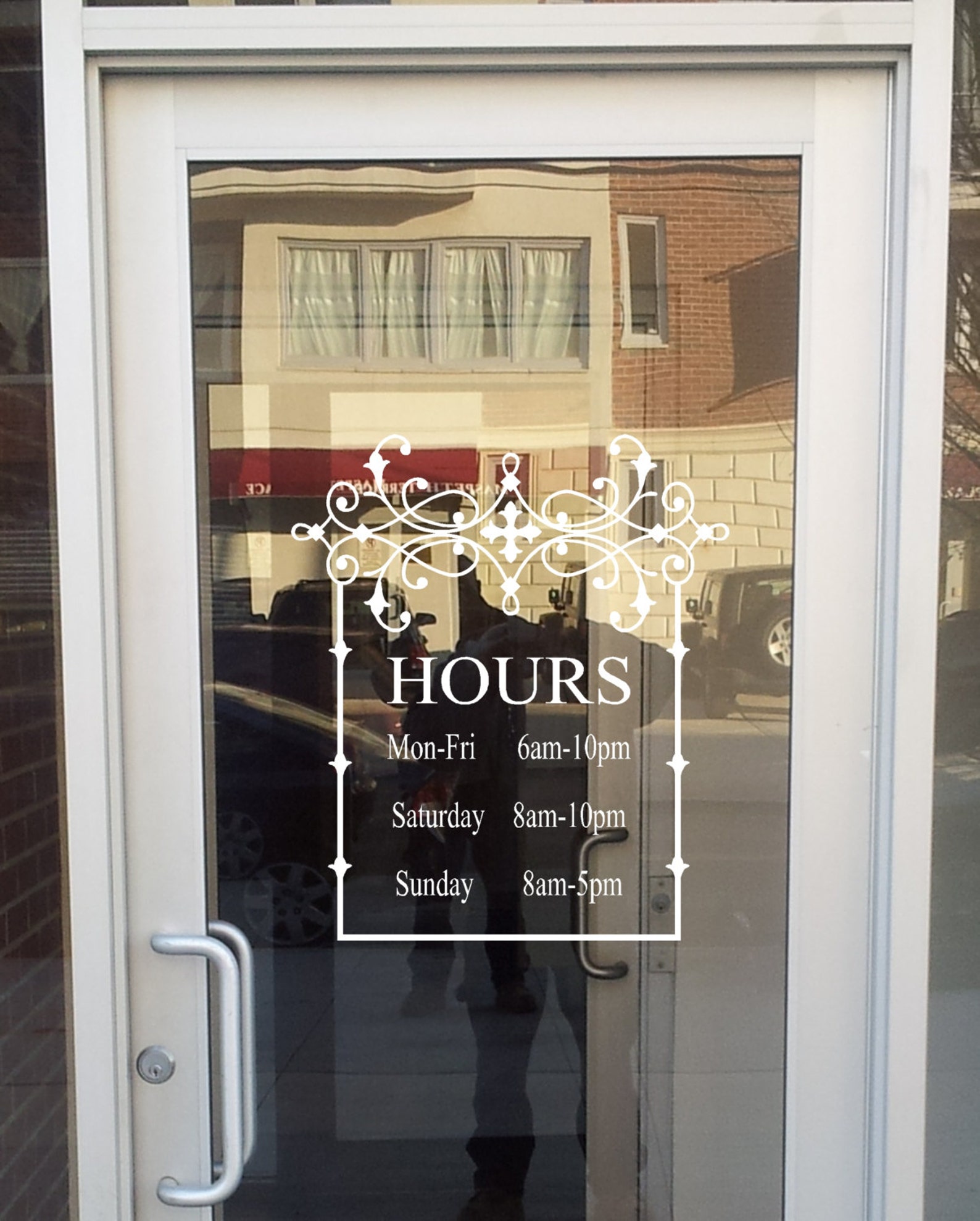 Store Front Sign With Your Hours-vinyl Decal Store Sign - Etsy