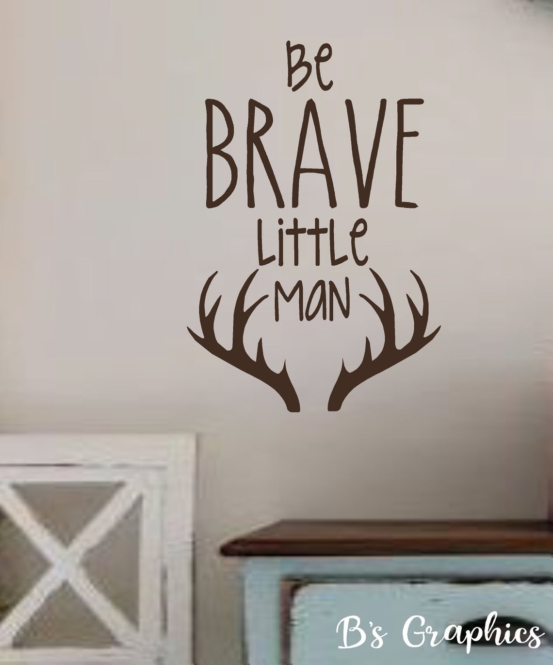 Be Brave Little Man Vinyl Wall Decal Home Decor-bedroom | Etsy