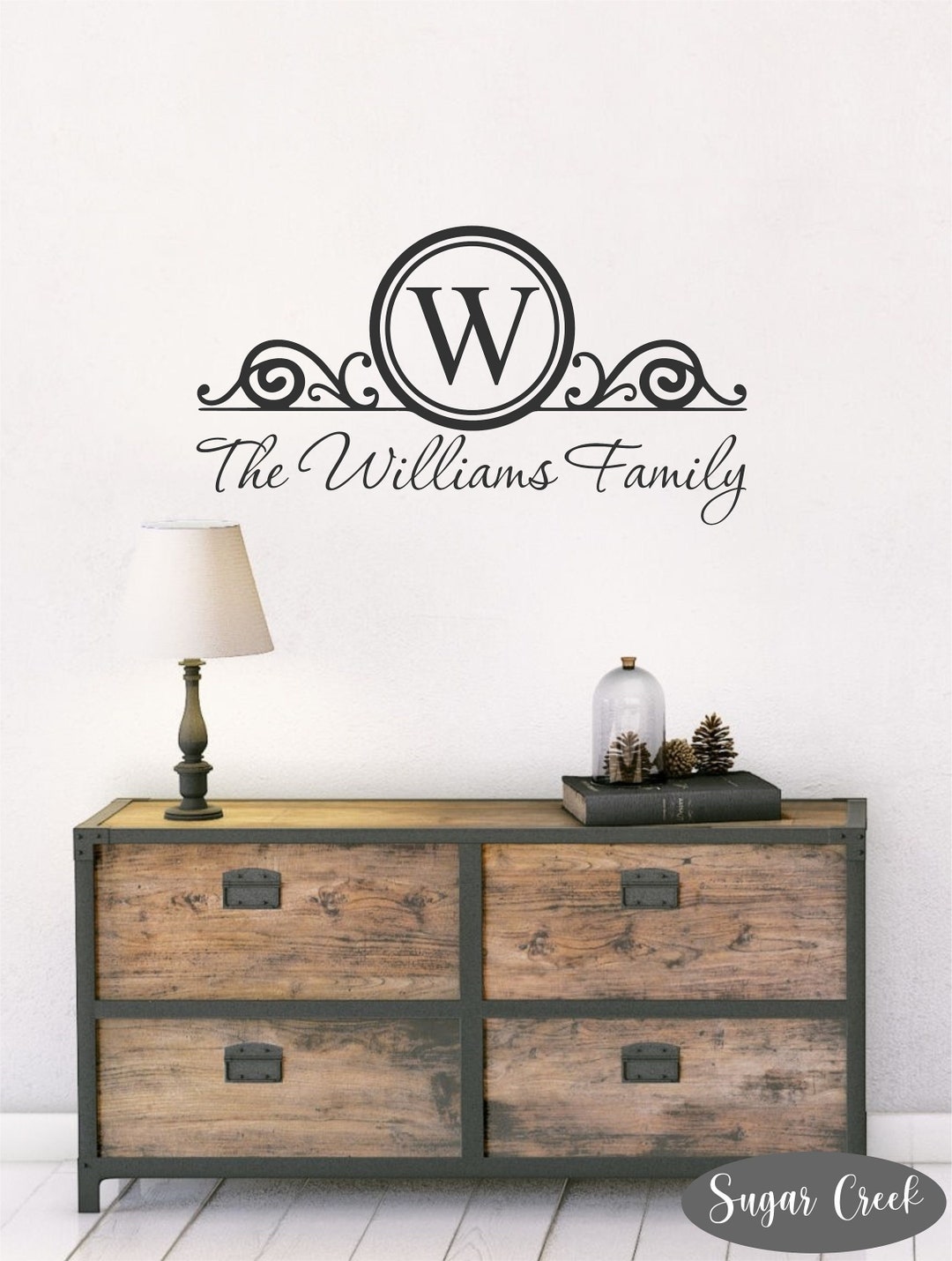 Personalized Family Name With Initial- Vinyl Wall Decal- Custom Name ...