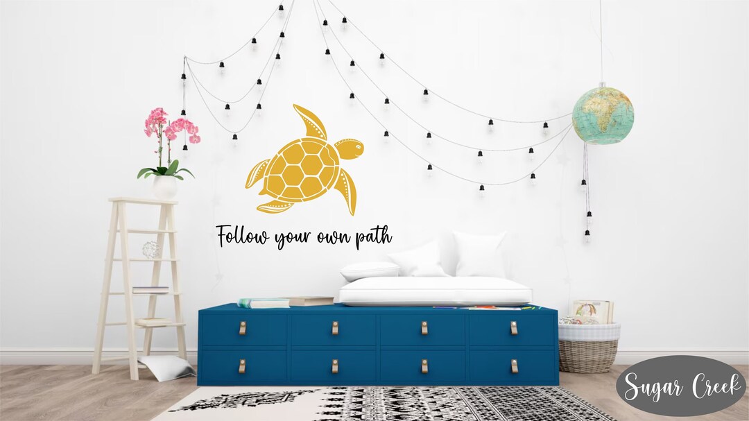 Follow Your Own Path With Sea Turtle-vinyl Decal-ocean Home Decor ...