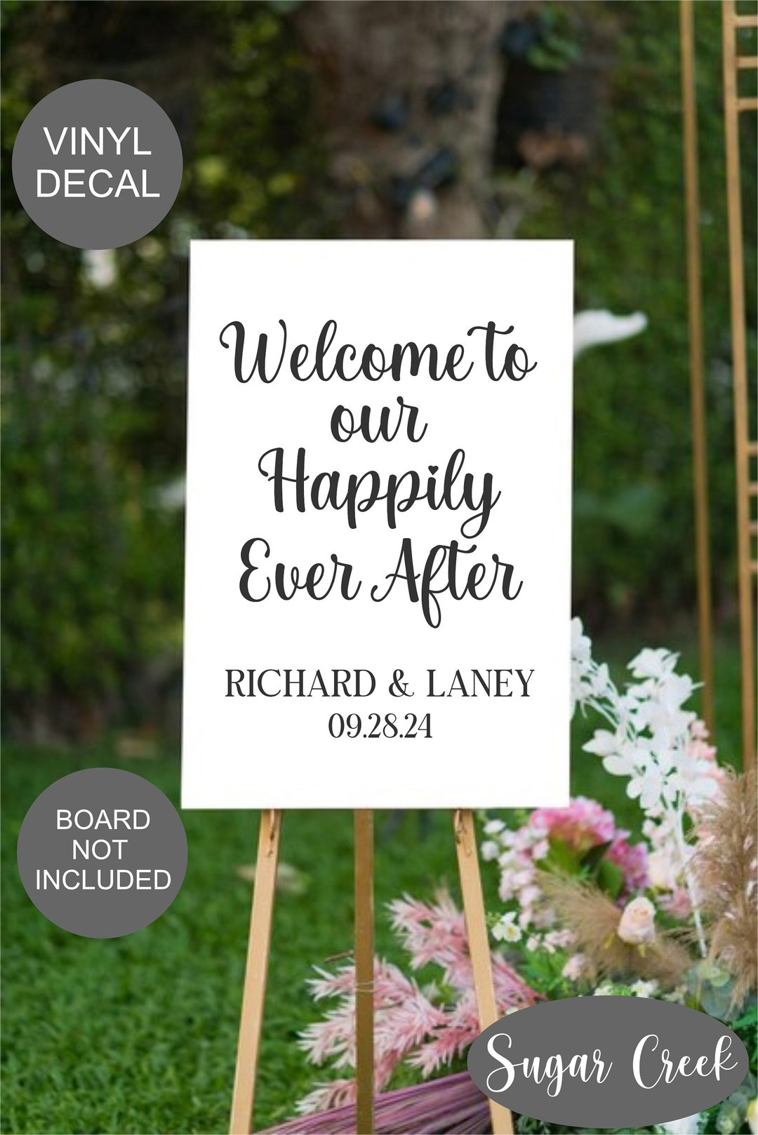 Welcome to Our Happily Ever After Custom Wedding Decal Personalized ...
