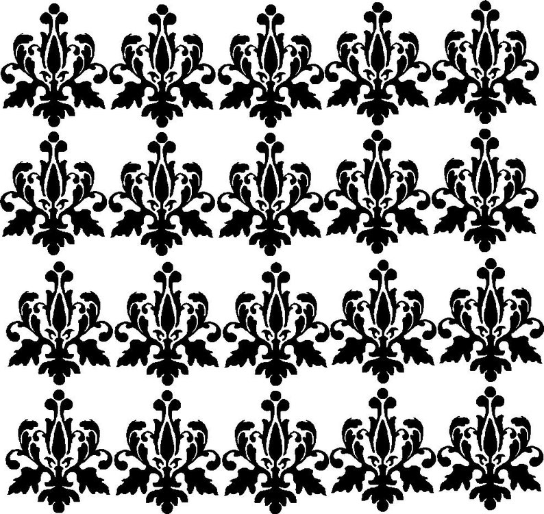 French Damask Pack Vinyl Wall Decals Decor Sticky Art | Etsy