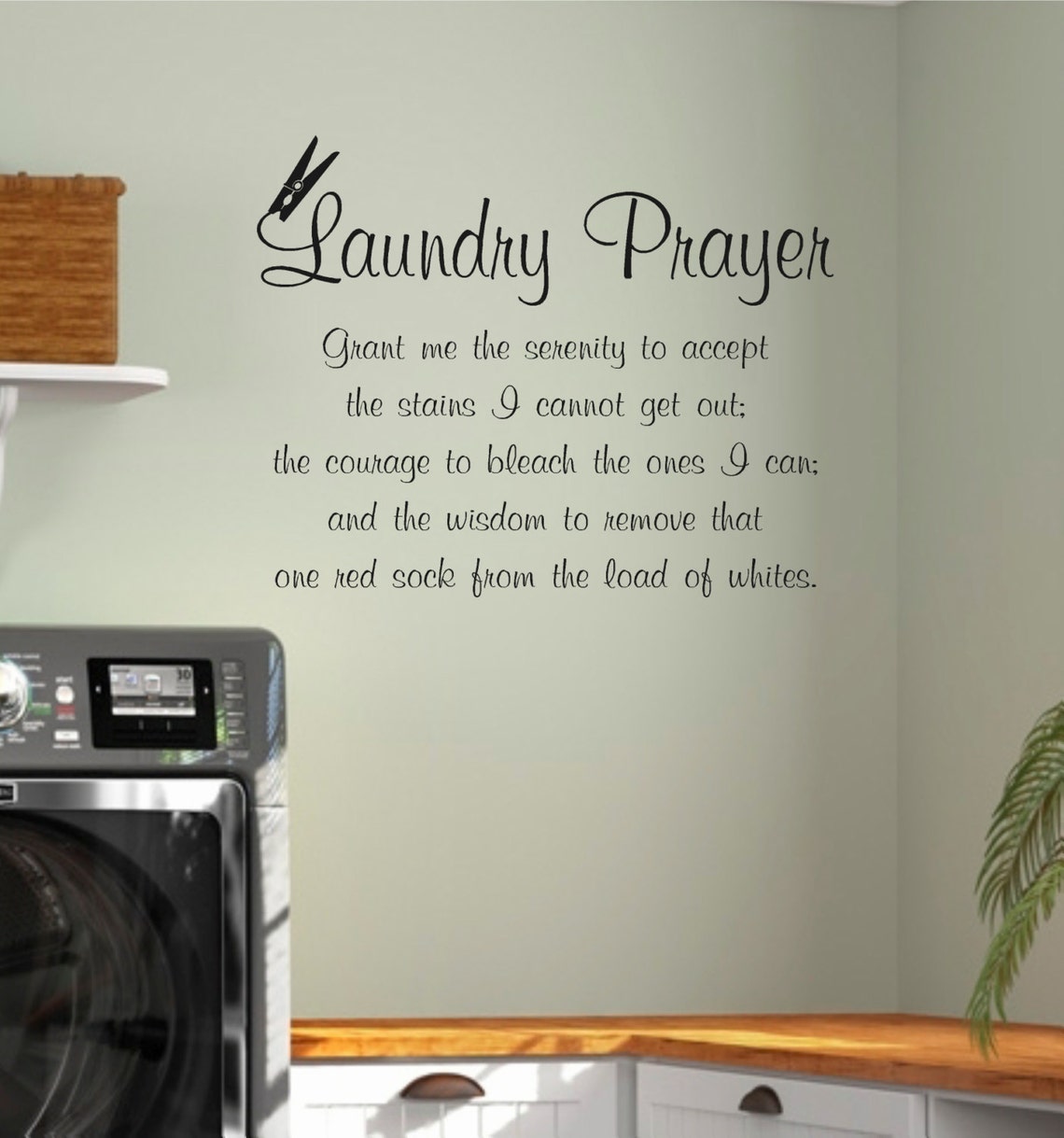 Laundry Prayer-vinyl Wall Decal Lettering Decor Words for Your - Etsy