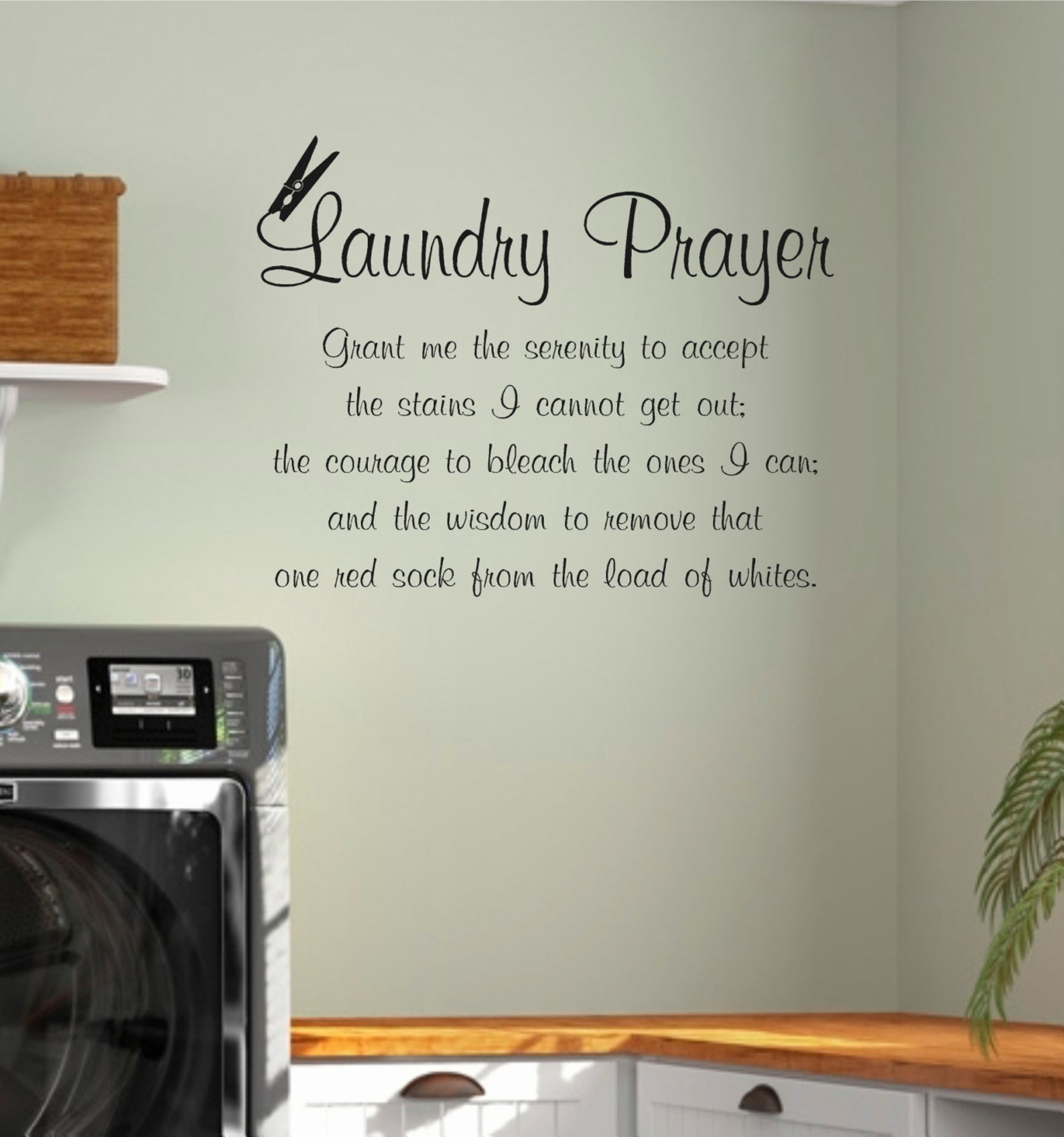 Laundry Prayer-vinyl Wall Decal Lettering Decor Words for Your Wall ...