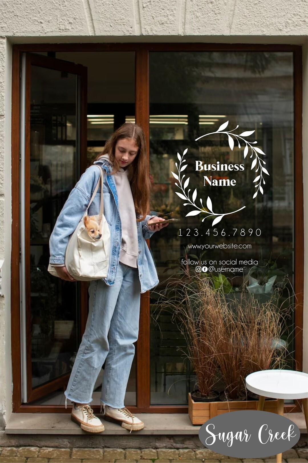 Custom Business Window Decal #2,company Name Logo Window Wall Sticker ...