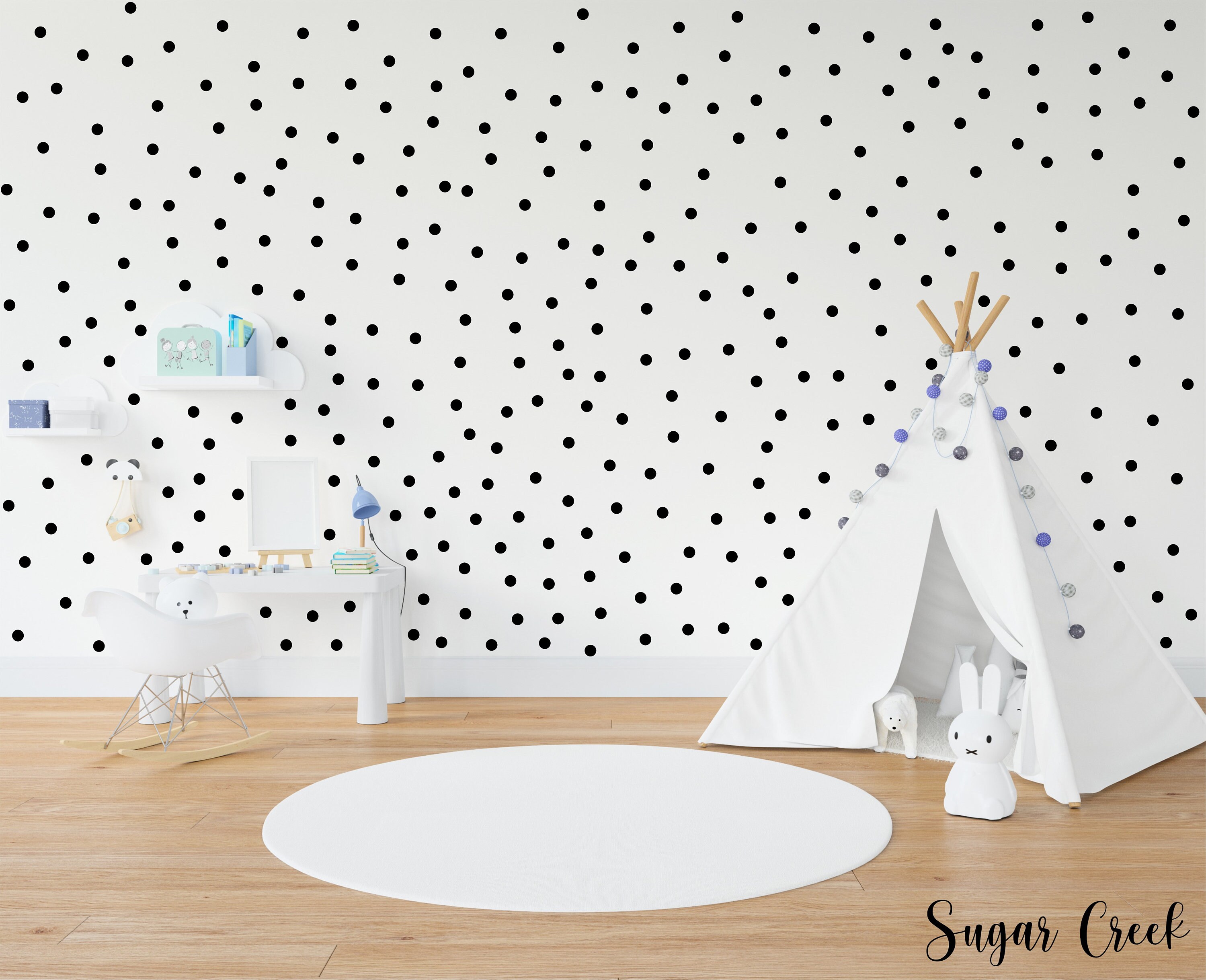 Dot Wall Decals Gold Metallic Polka Dot Vinyl Wall Decals | Etsy