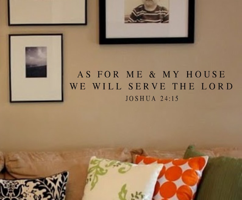 Vinyl Wall Decal-as for Me and My House Joshua 24 15-bible | Etsy