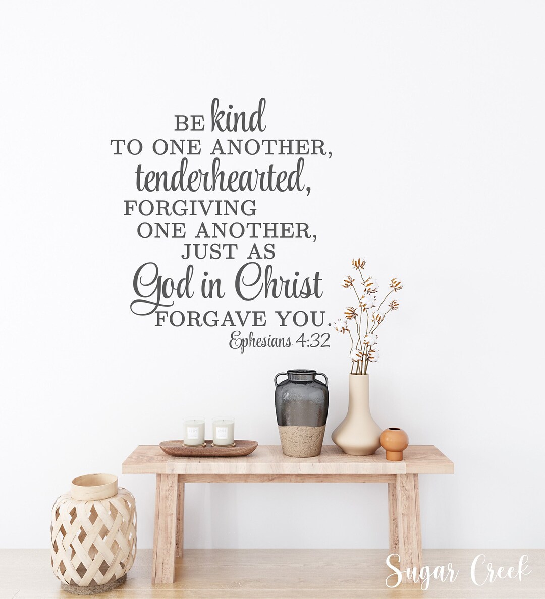 Be Kind to One Another-ephesians 4:32- Vinyl Wall Decal- Scripture ...