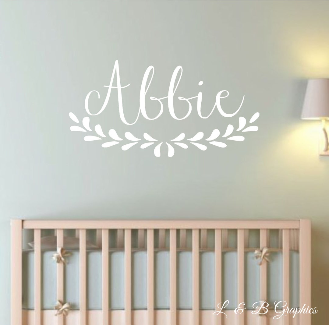 Personalized Vine Name- Vinyl Wall Decal- Custom Name-nursery Decor ...