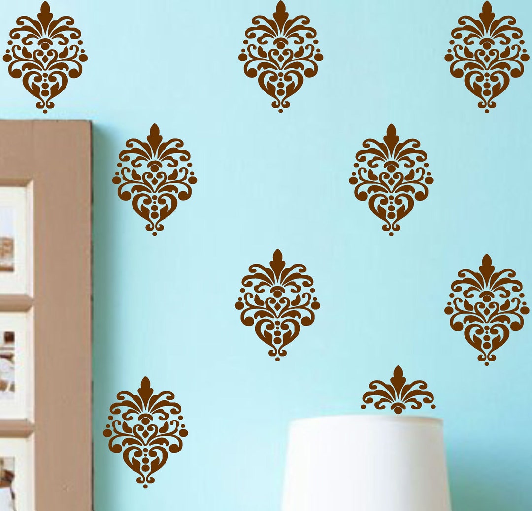 Damask Flourish Pack Vinyl Wall Decal Graphics Art - Etsy