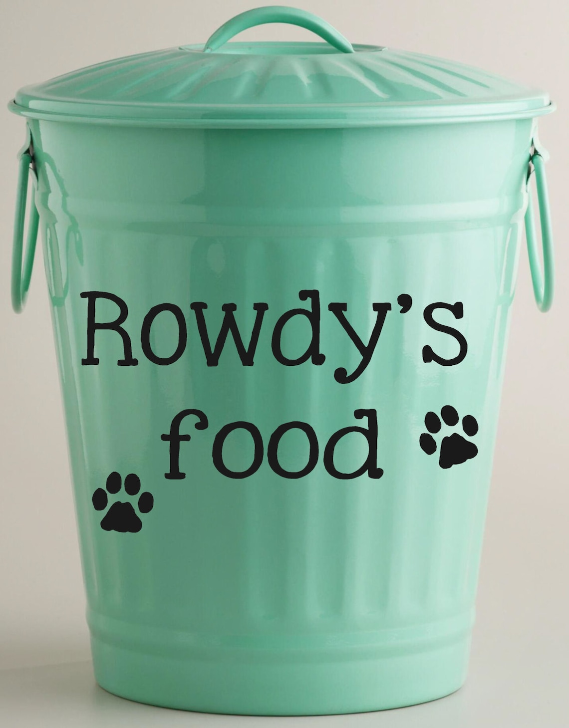 Personalized Dog Food Vinyl Decal storage Container - Etsy