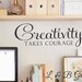Creativity Takes Courage-vinyl Lettering-craft Room Play | Etsy