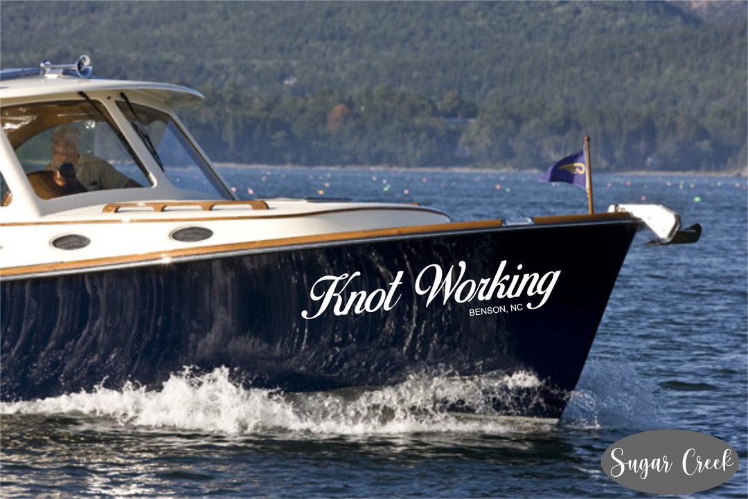 Boat Name Vinyl Decal- Custom Boat Registration Vinyl Decal-port of ...